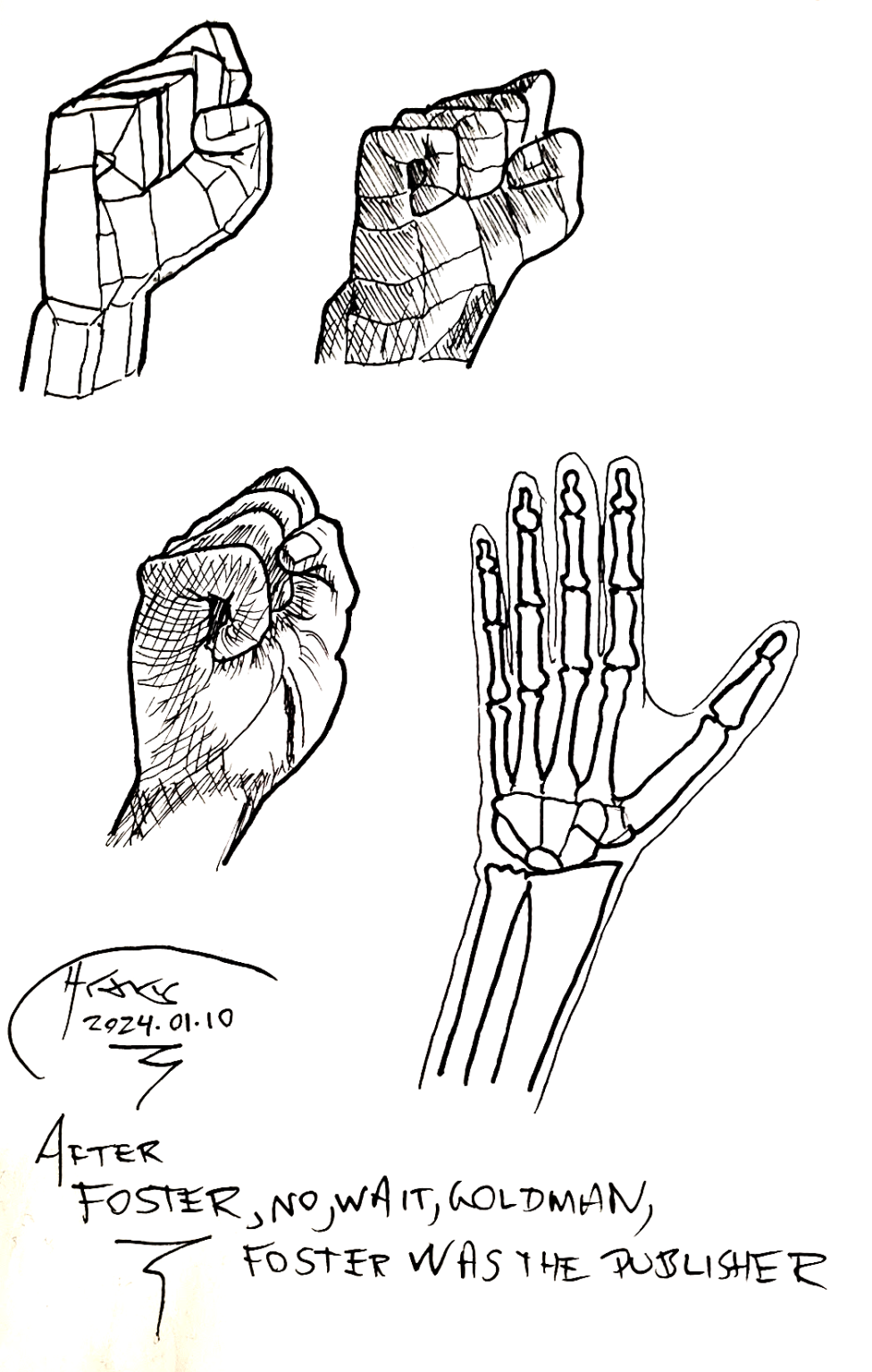 [drawing every day 2024 post ten]: moar hands – The Library of Dresan